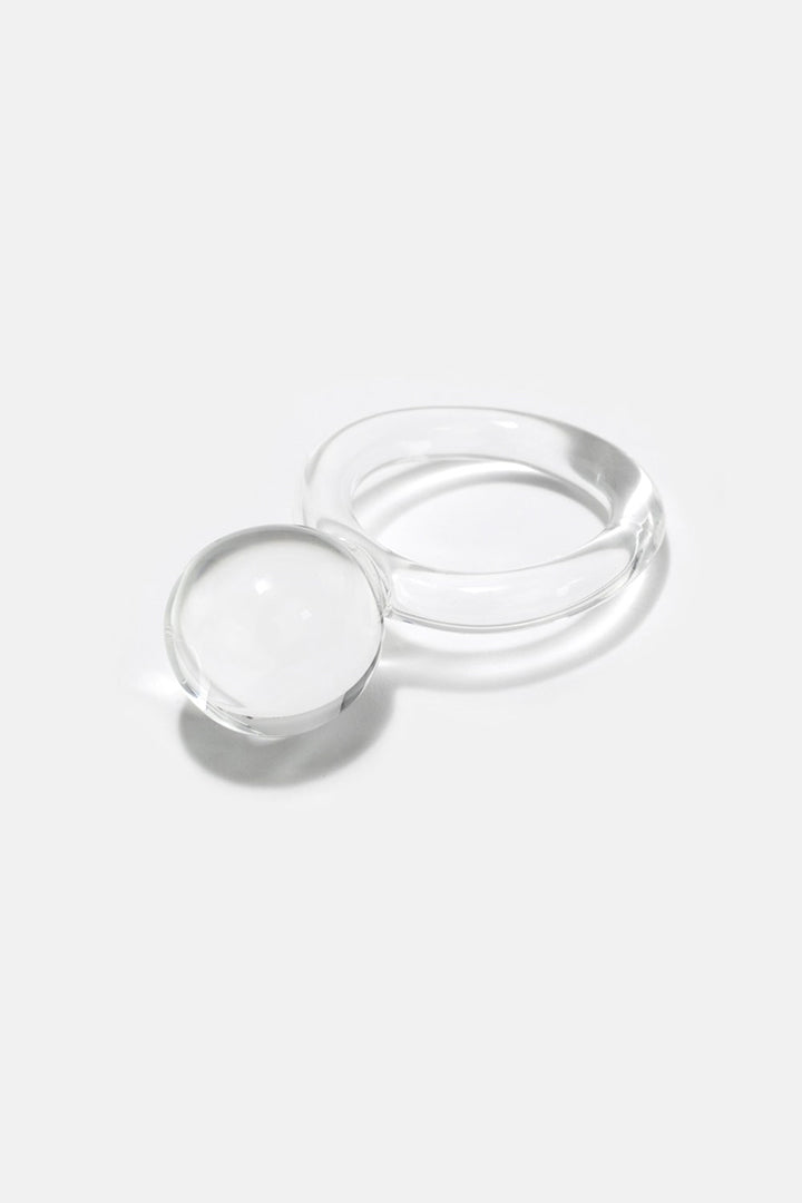 Jane D'Arensbourg Orb Glass Ring - Clear – M.PATMOS
